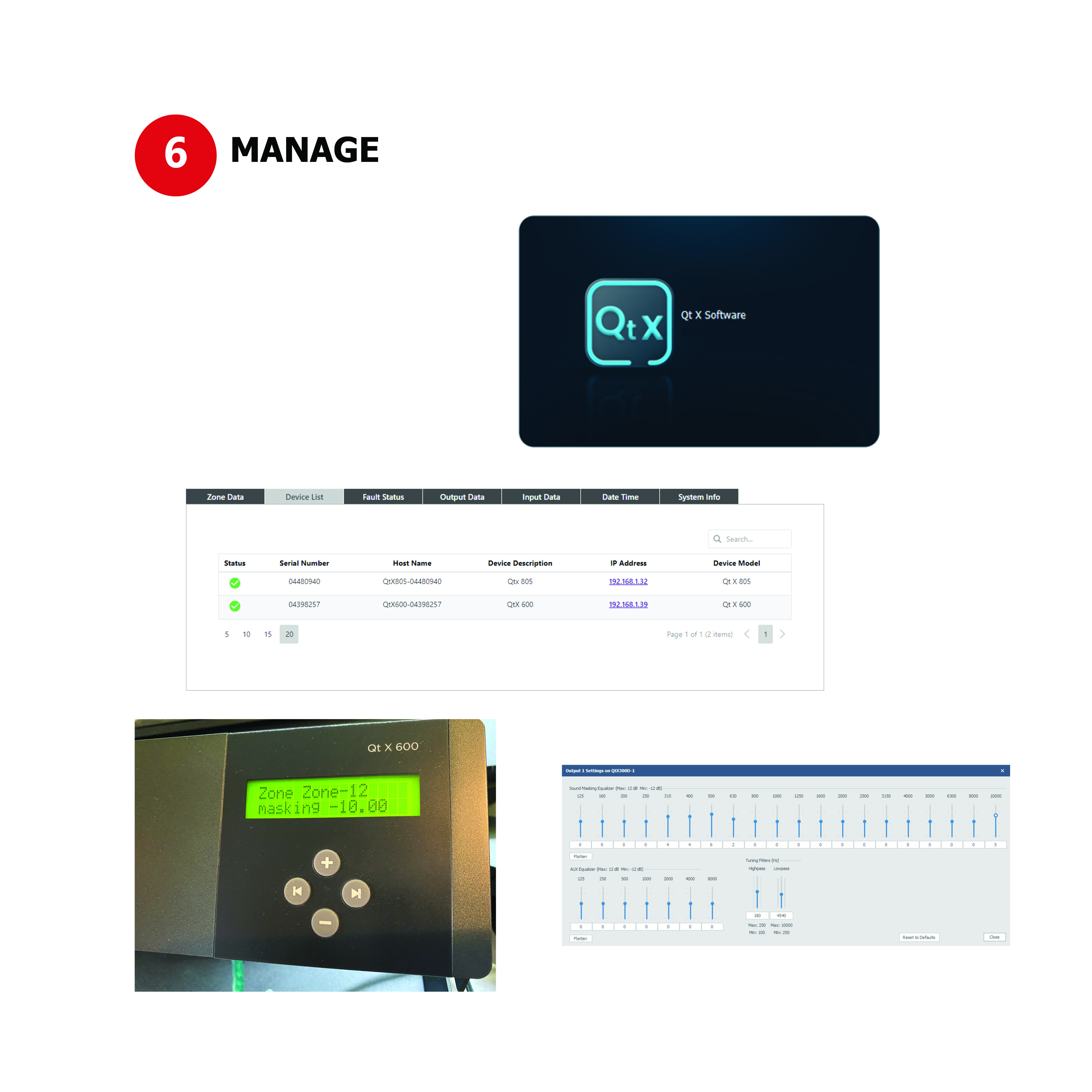 Qt X Sound Masking Controllers - Biamp Cornerstone