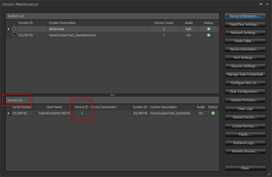 BIAMP TESIRA FORTE Installation – Display Manager